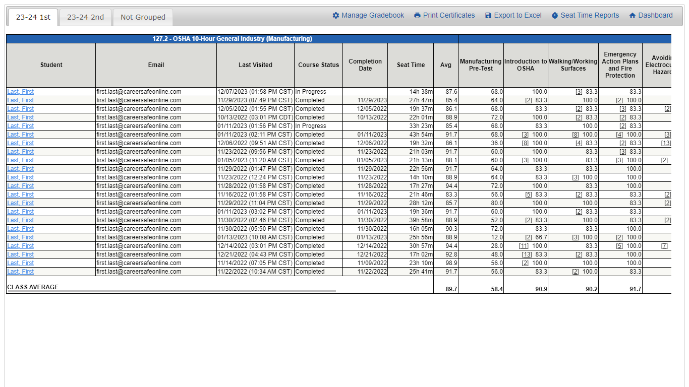Instructor Tools and Resources